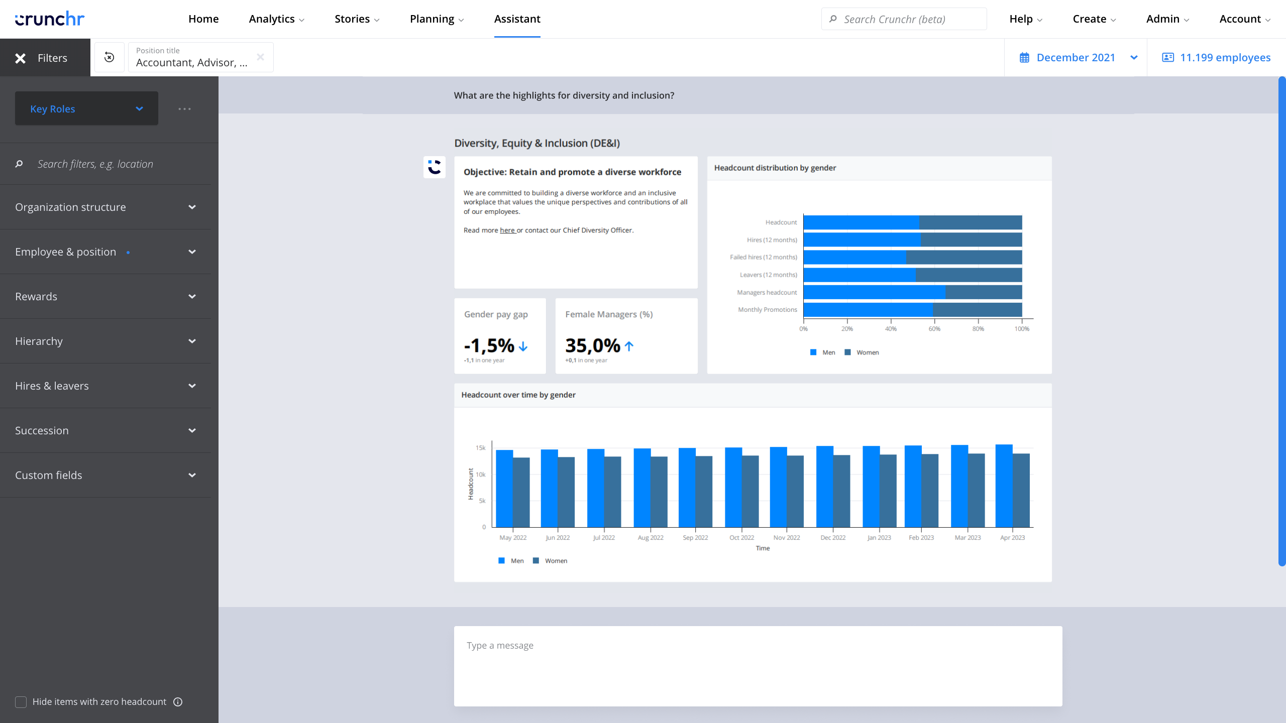 Product Tour Crunchr - Explore Our People Analytics Platform